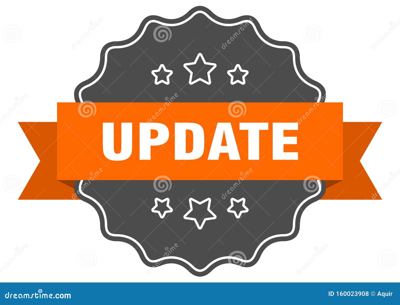 Update label stock vector. Illustration of medallion - 160023908