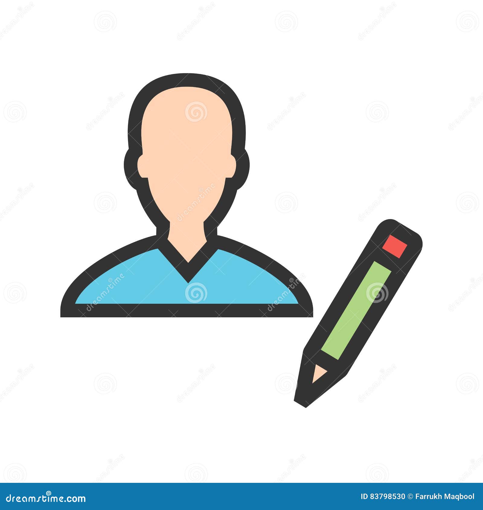 Update Male Profile stock vector. Illustration of male - 83798530