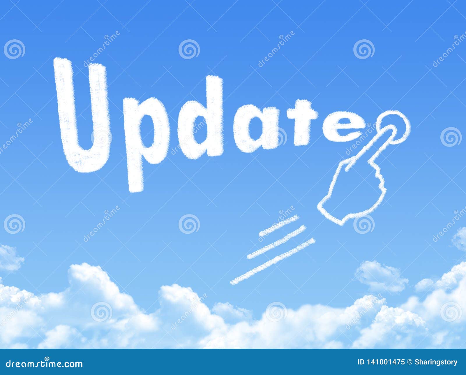 Update message cloud shape stock illustration. Illustration of dreams ...