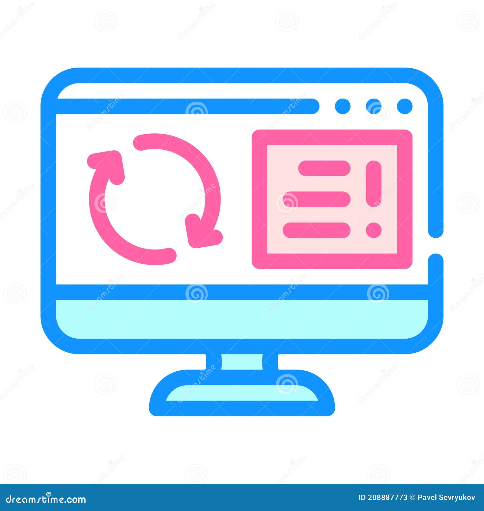 Update Operating System Color Icon Vector Illustration Stock Vector ...