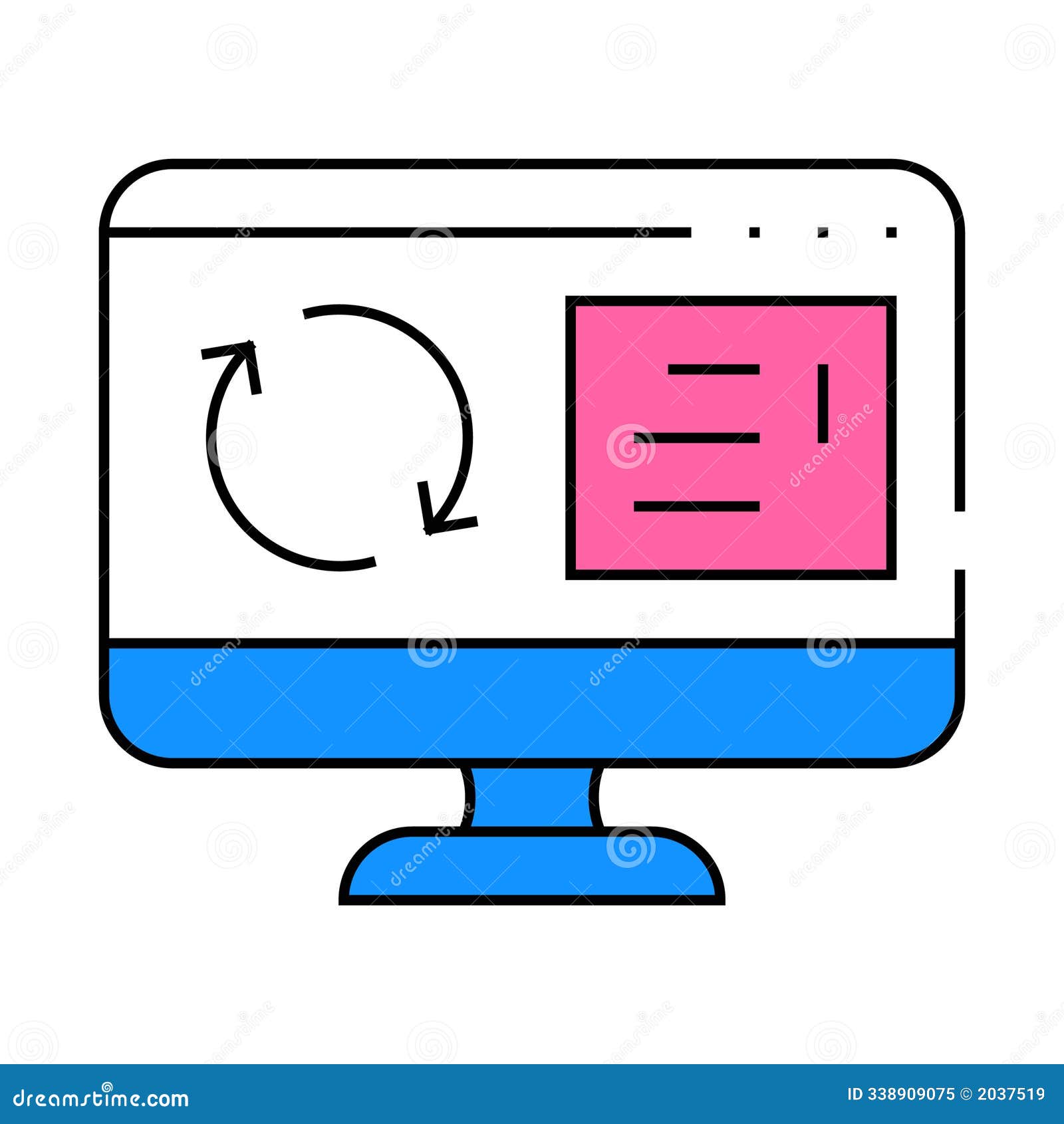 Update Operating System Icon Color Illustration Stock Illustration ...
