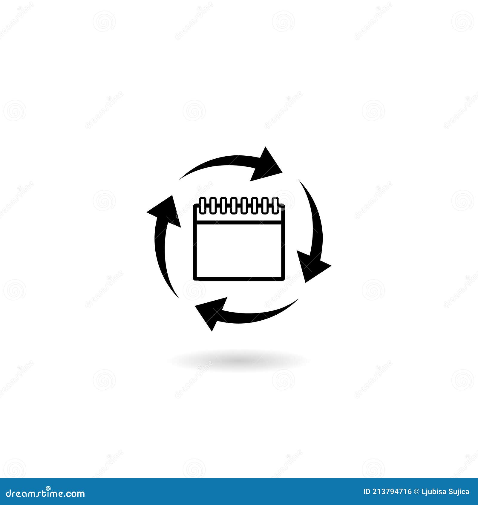 Update Plan Icon with Shadow Stock Vector - Illustration of design ...