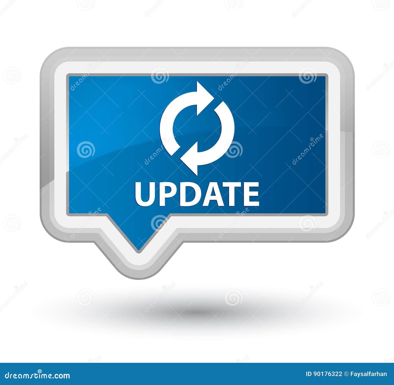 Update Prime Blue Banner Button Stock Illustration - Illustration of ...