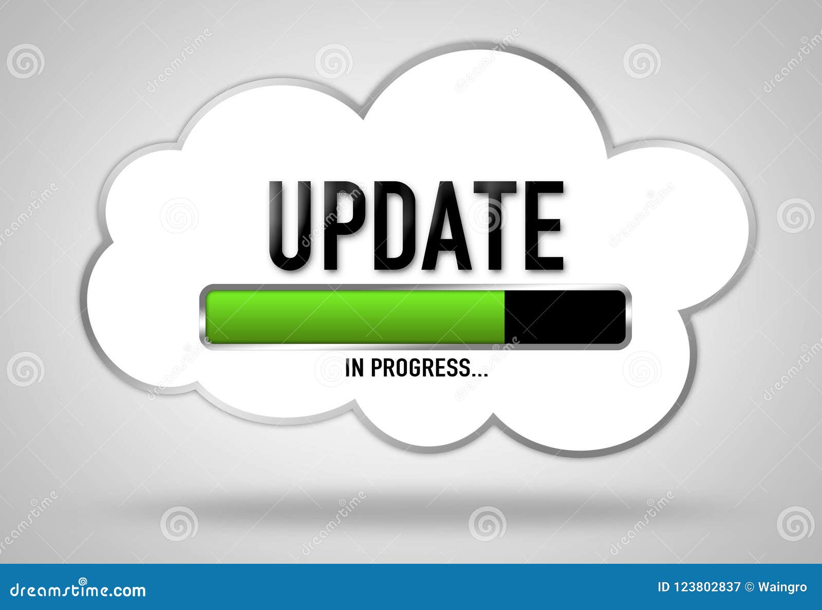 Update in progress stock illustration. Illustration of solution - 123802837