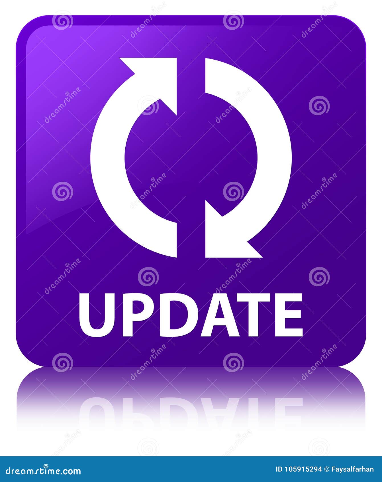 Update Purple Square Button Stock Illustration - Illustration of purple ...