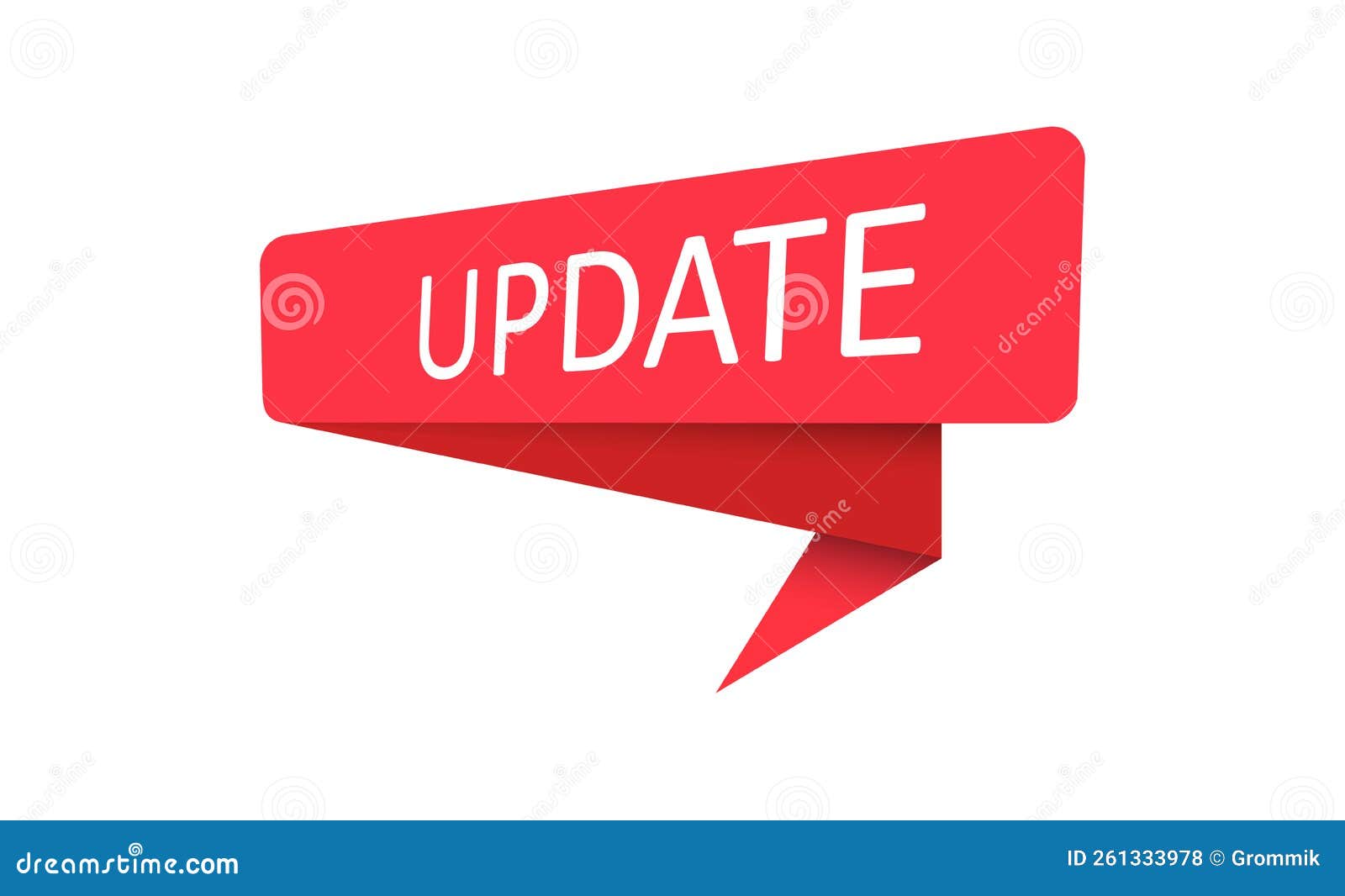 Update. a Red Banner, Pointer, Sticker, Label or Speech Bubble for Apps ...