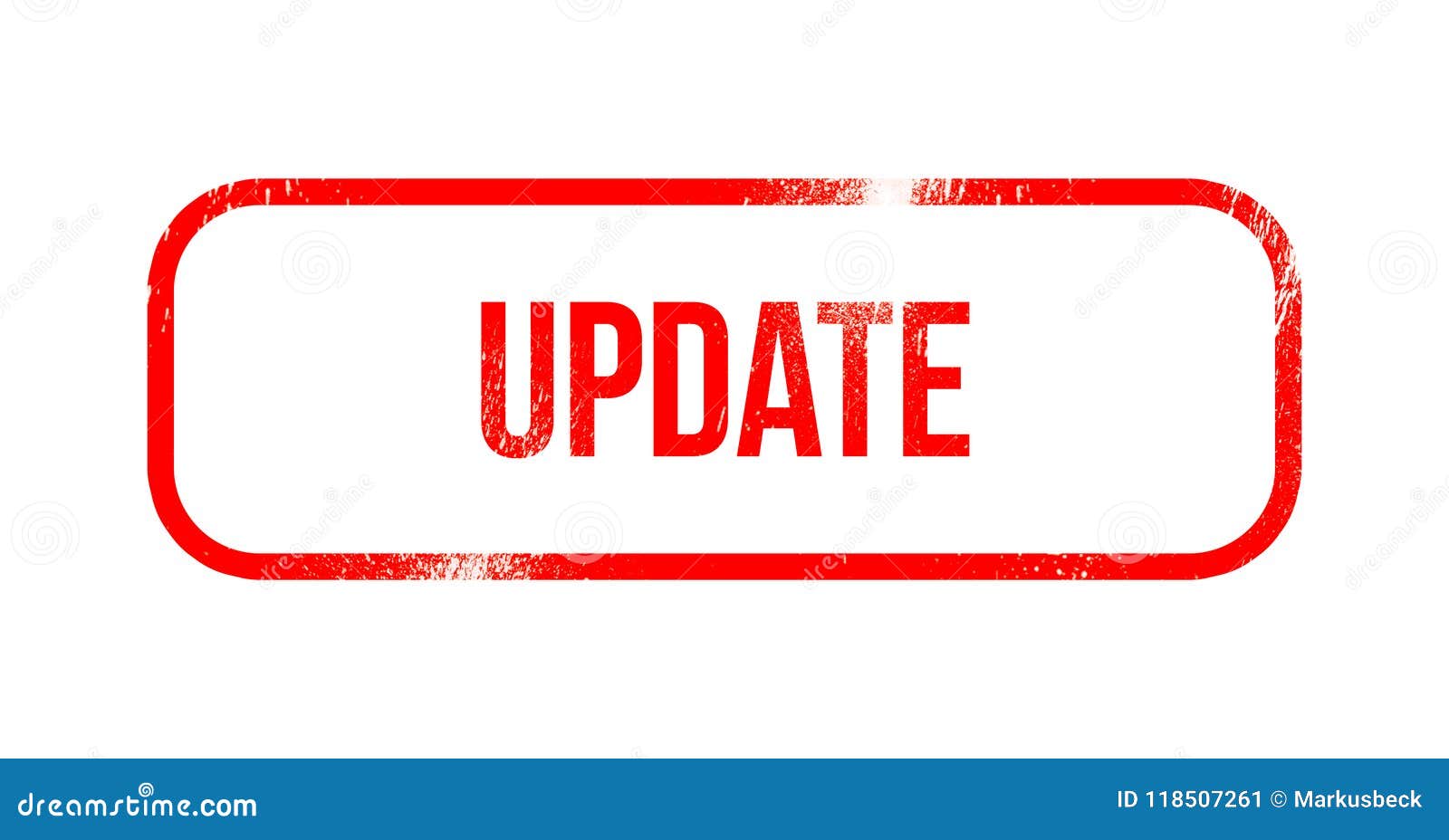 Update - Red Grunge Rubber, Stamp Stock Illustration - Illustration of ...