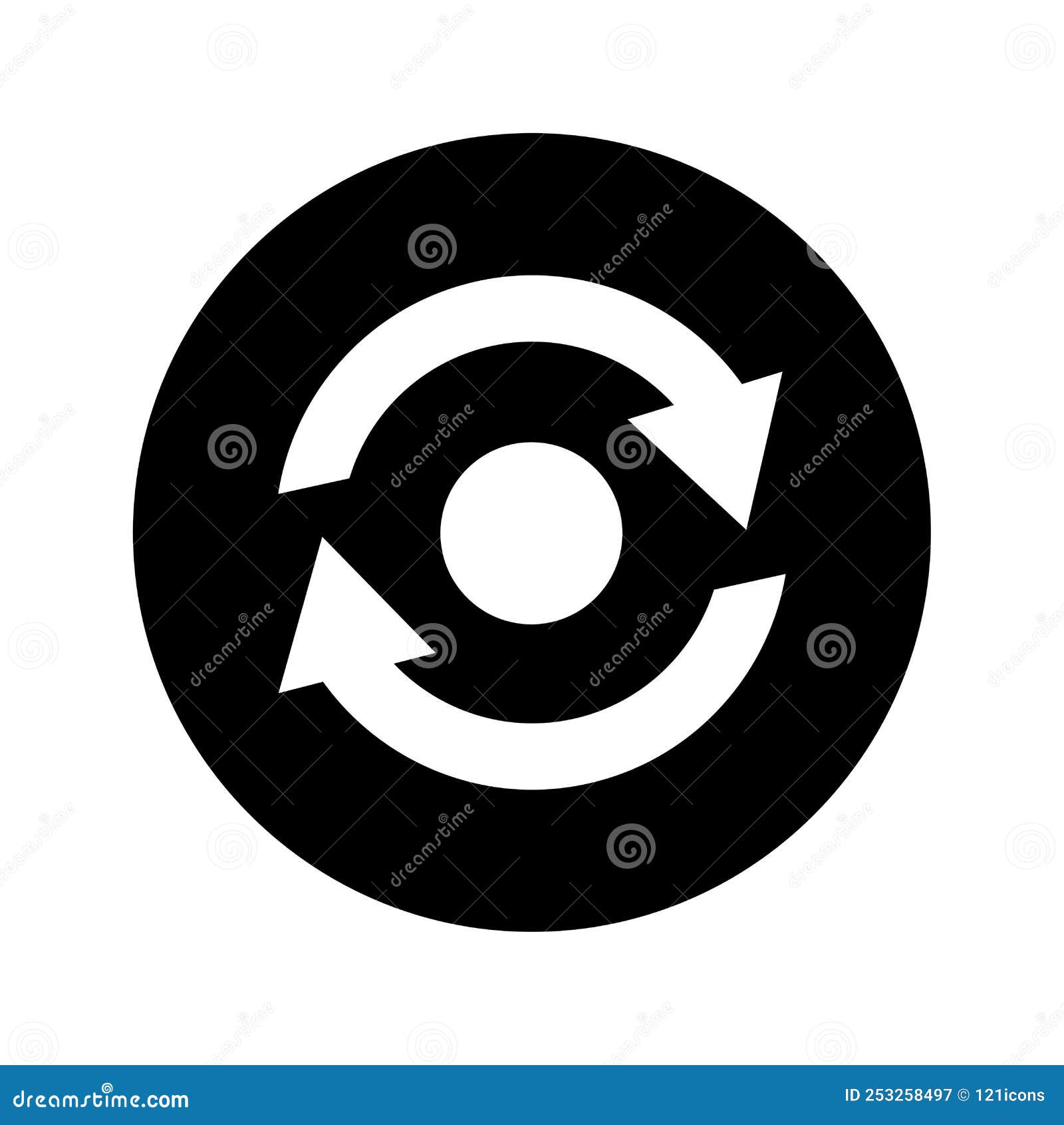 Update, Refresh Icon. Black Vector Graphics Stock Illustration ...
