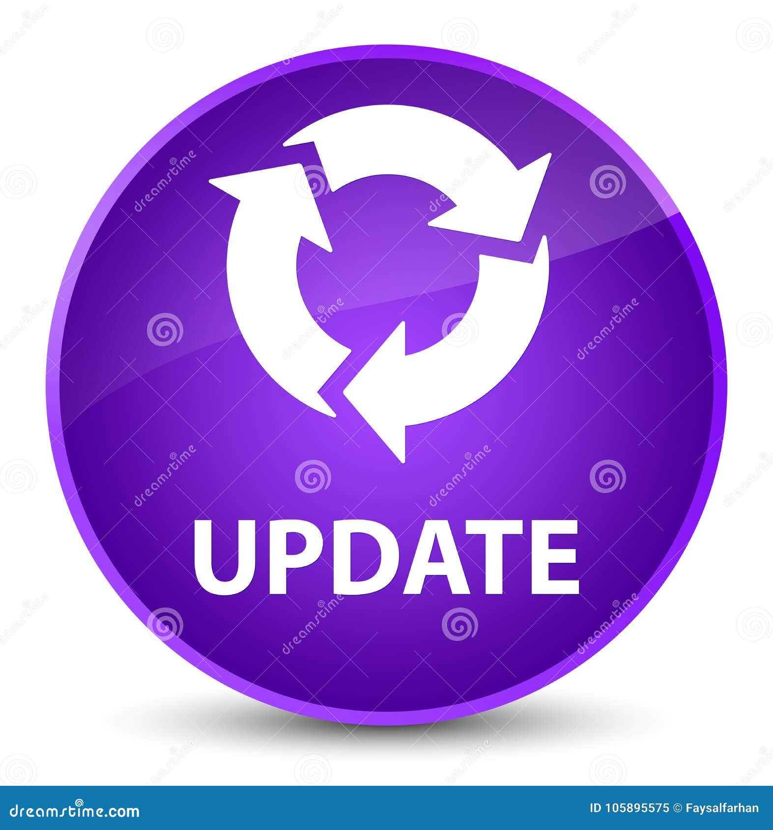 Update (refresh Icon) Elegant Purple Round Button Stock Illustration ...