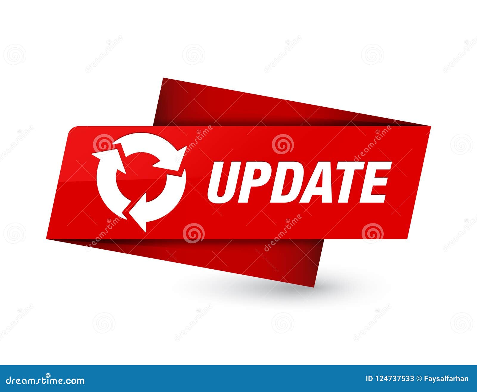 Update (refresh Icon) Premium Red Tag Sign Stock Illustration ...