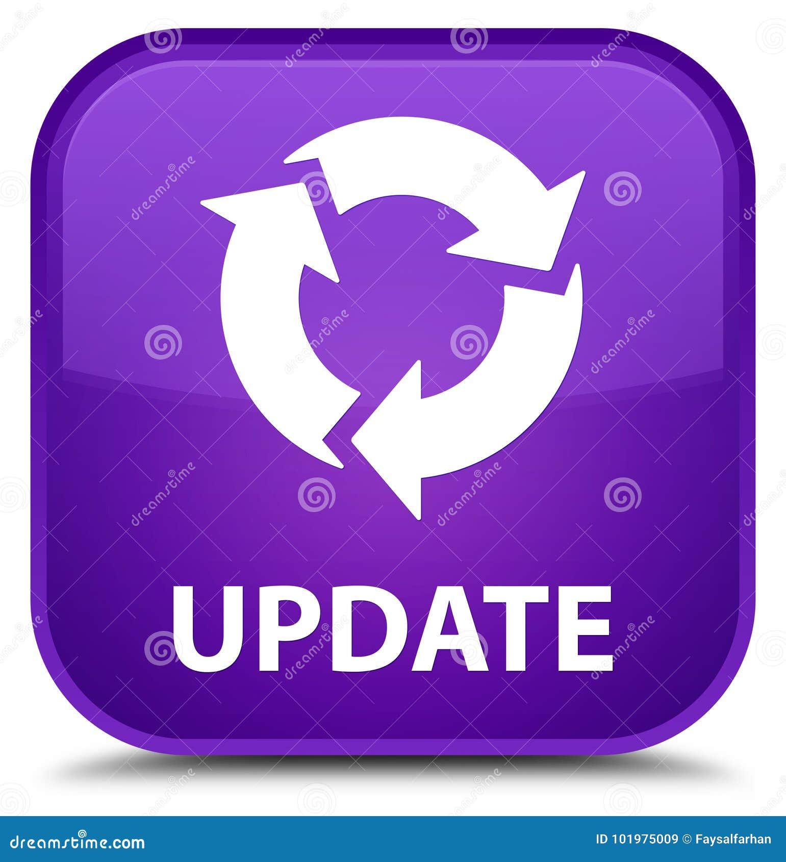 Update (refresh Icon) Special Purple Square Button Stock Illustration ...