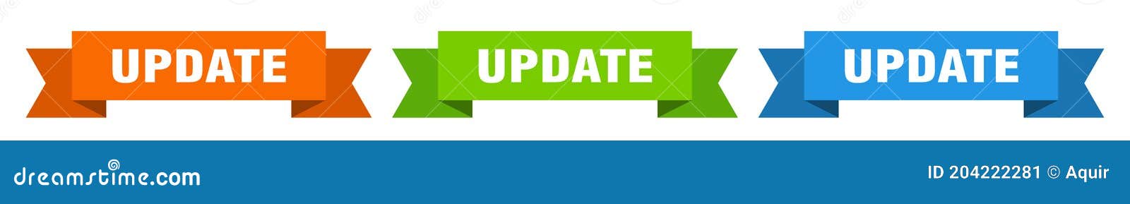 Update Ribbon. Update Isolated Paper Sign. Banner Stock Vector ...