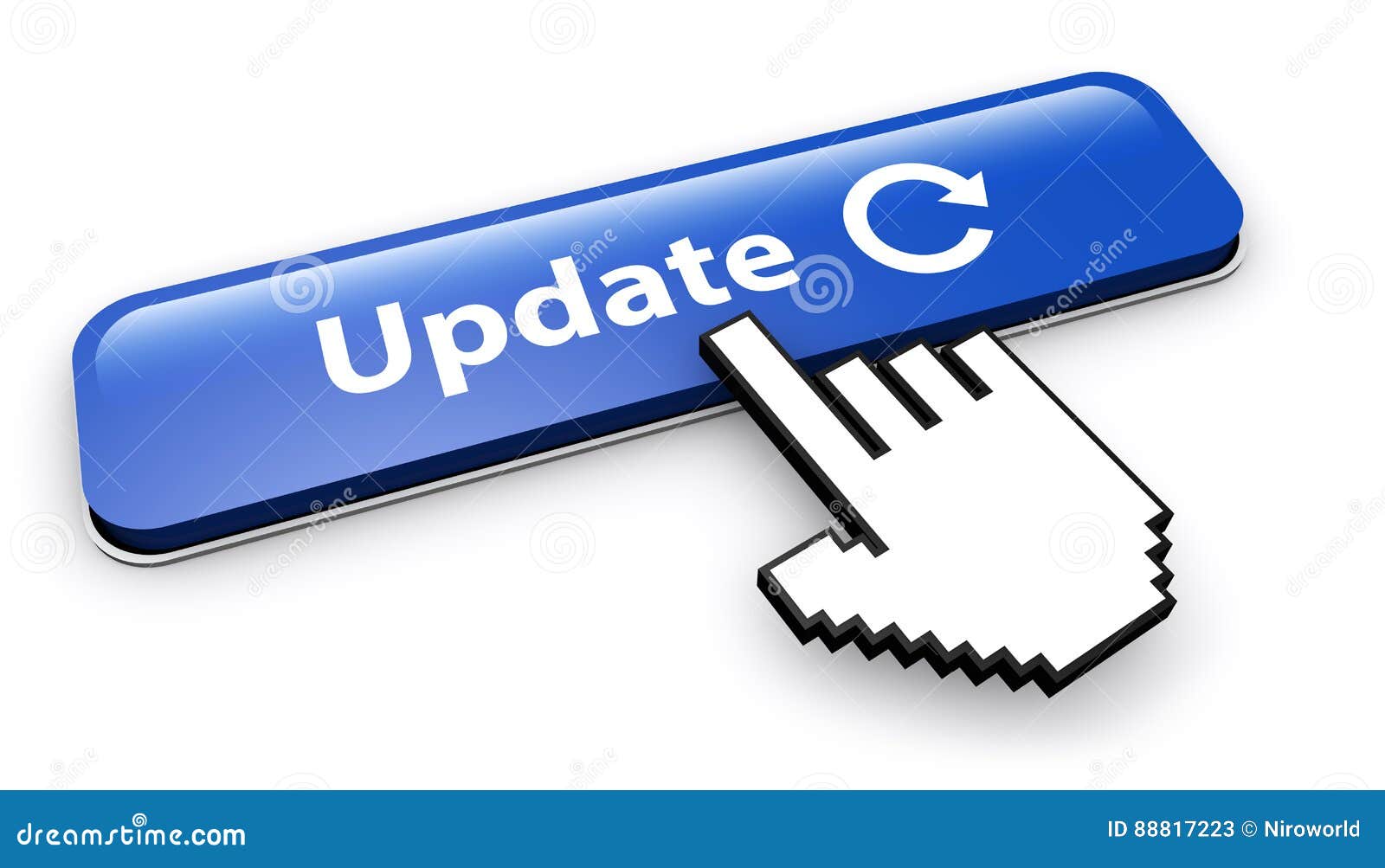 Update Sign and Icon on Web Button Stock Illustration - Illustration of ...