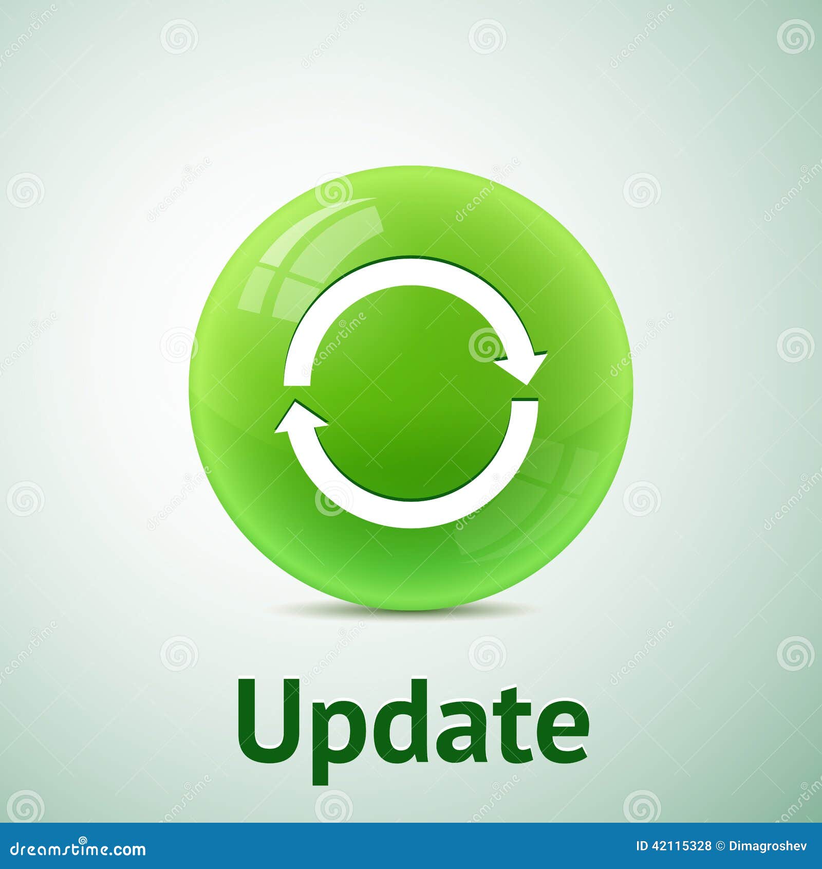 Update sign isolated stock vector. Illustration of refresh - 42115328