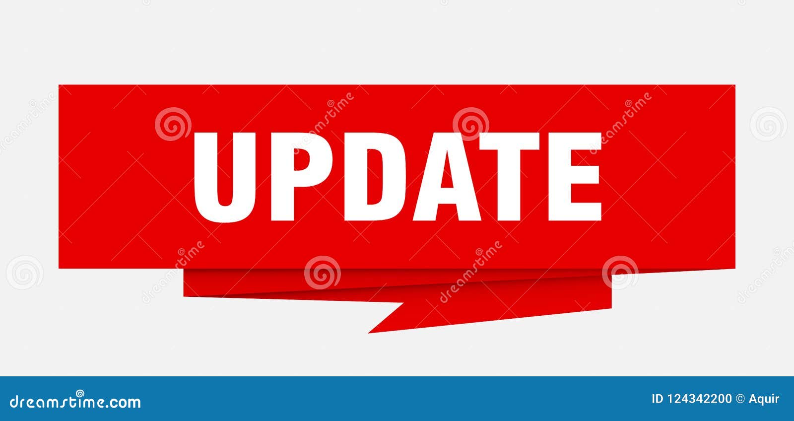 Update stock vector. Illustration of paper, mark, flyer - 124342200