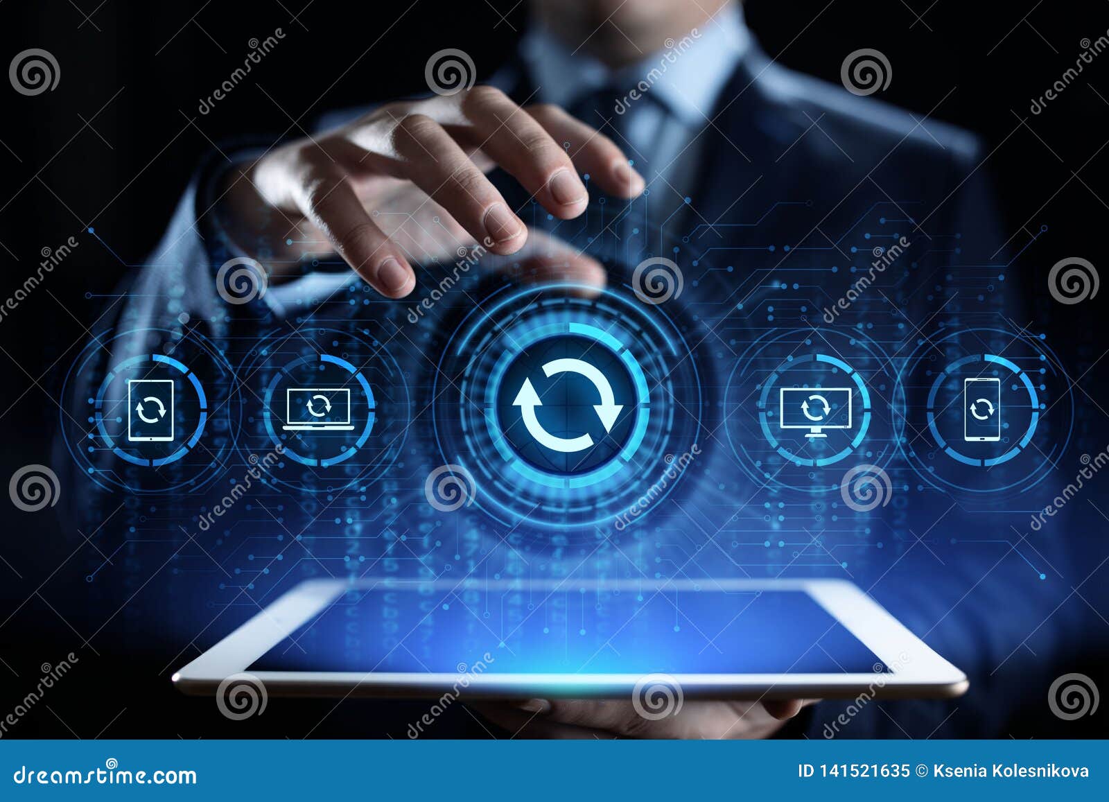 Update Software Application and Hardware Upgrade Technology Concept ...