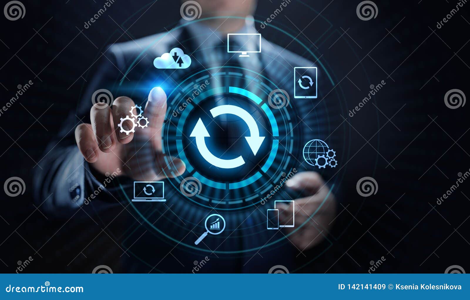 Update Software Application and Hardware Upgrade Technology Concept ...