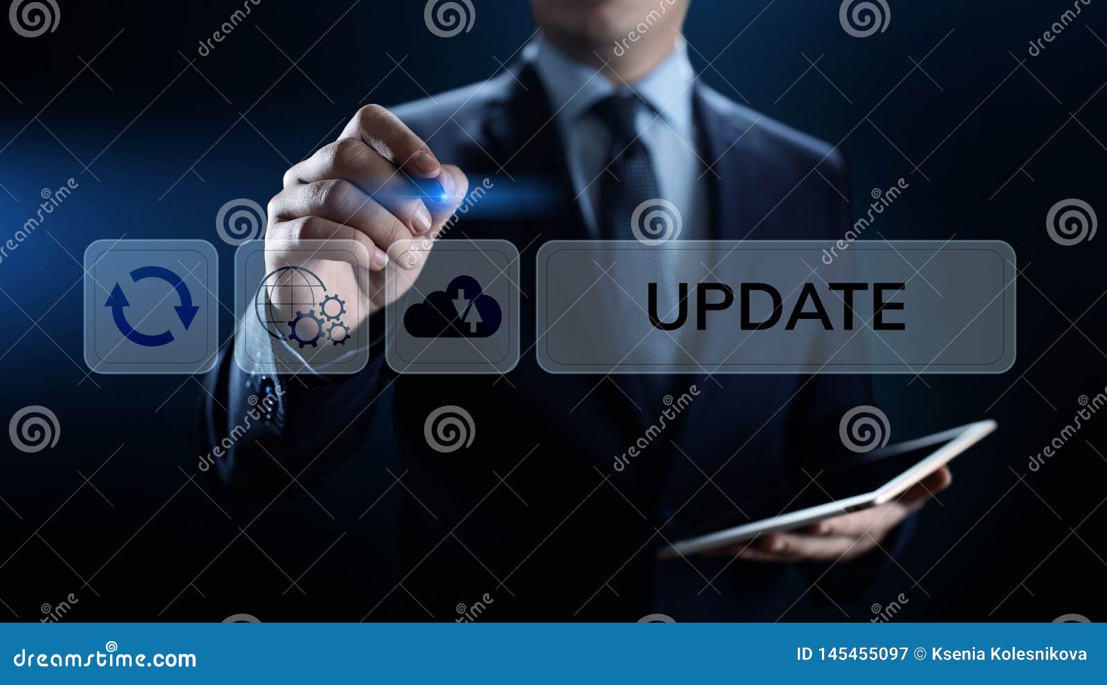 Update Software Application and Hardware Upgrade Technology Concept ...