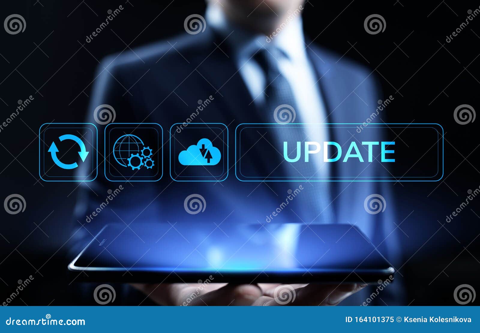 Update Software Application and Hardware Upgrade Technology Concept ...