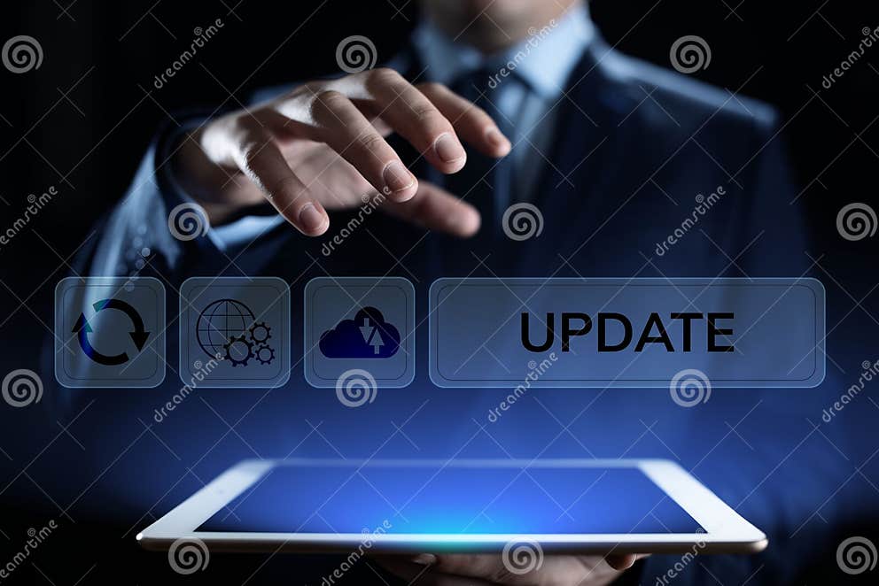 Update Software Application and Hardware Upgrade Technology Concept ...
