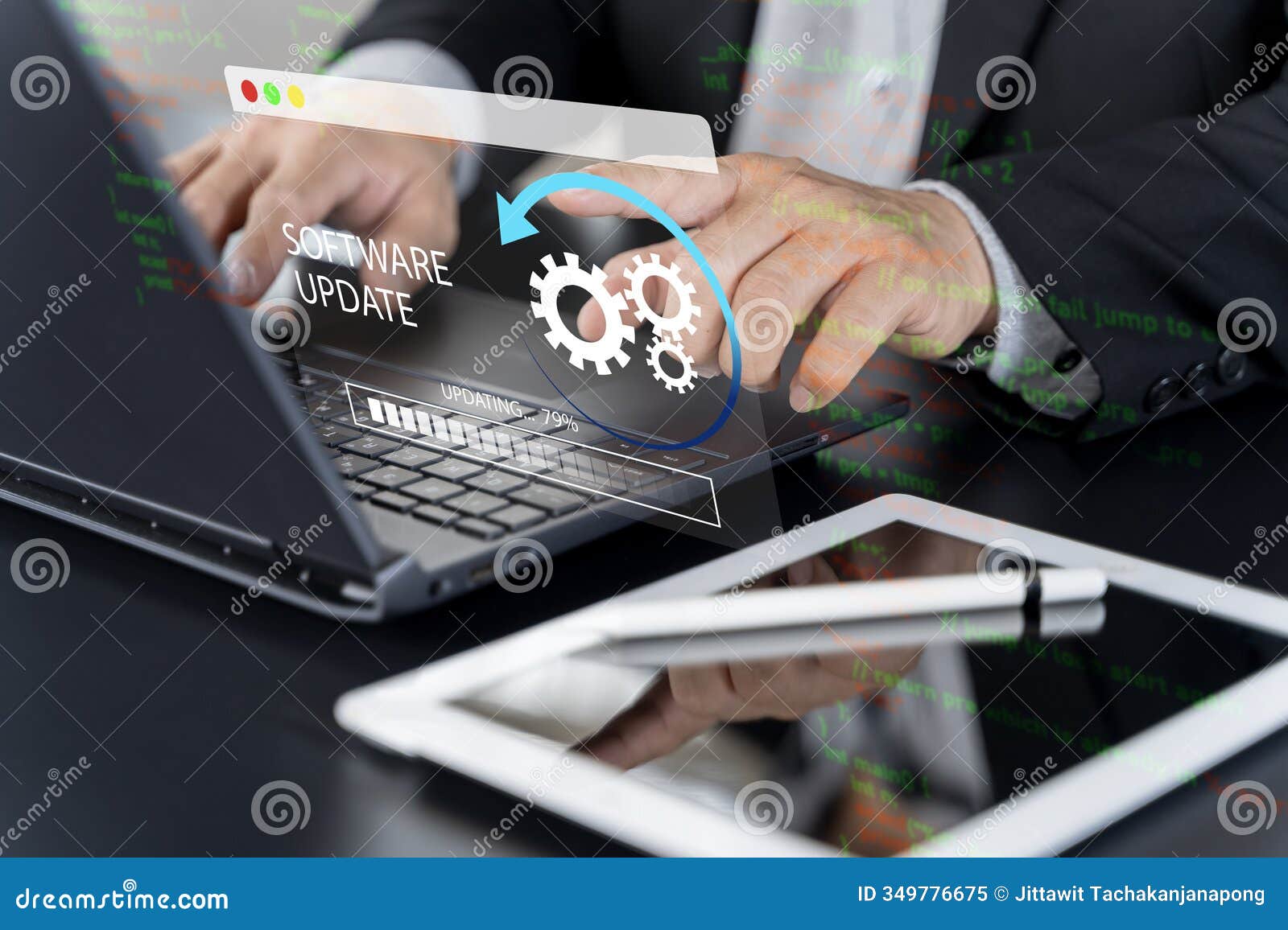 Update Software Application Installing Progress Computer Laptop