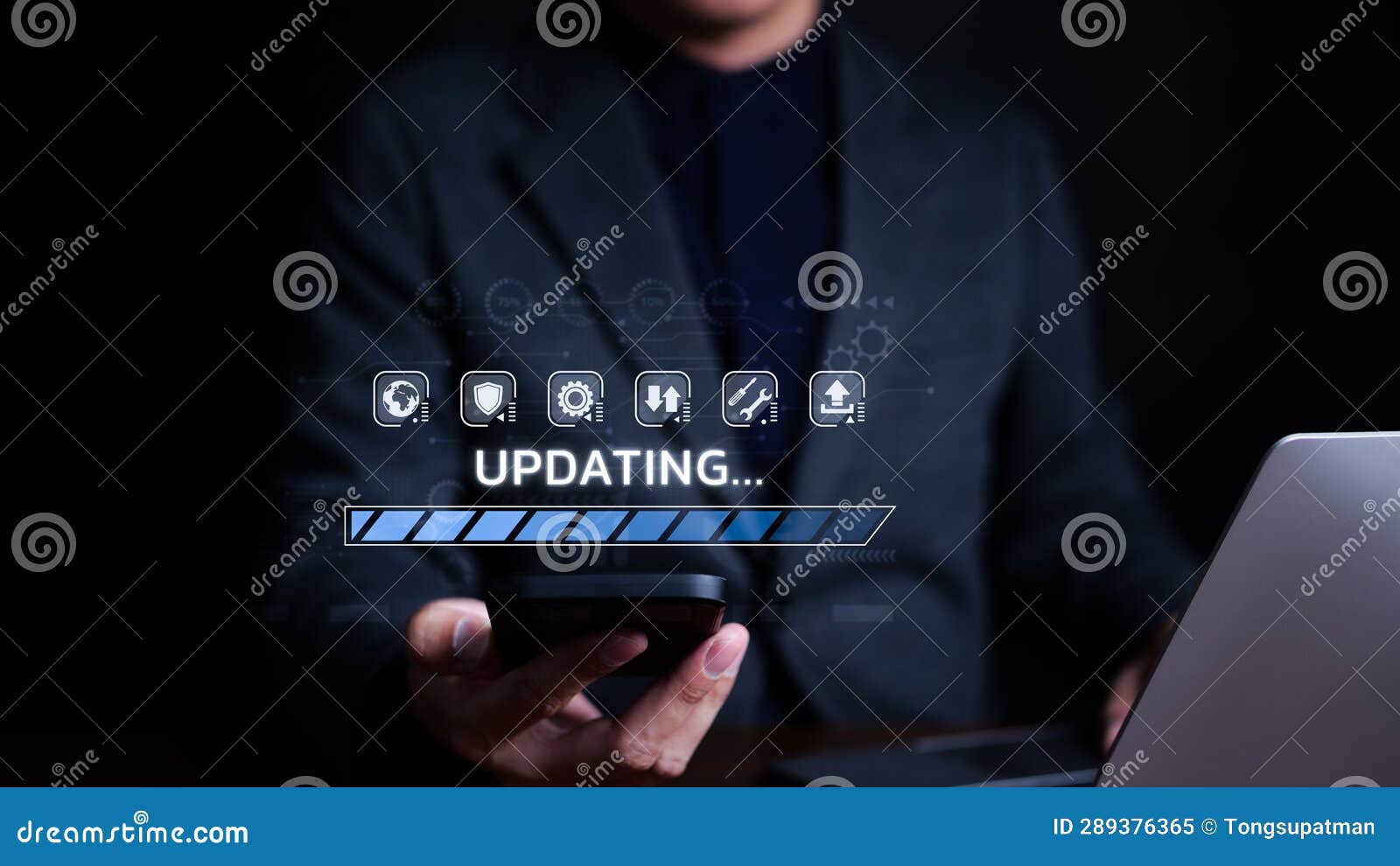 Update Software Application Upgrade Technology Concept. Man Using Smart ... Update Software Application Upgrade Technology Concept. Man Using Smart ...