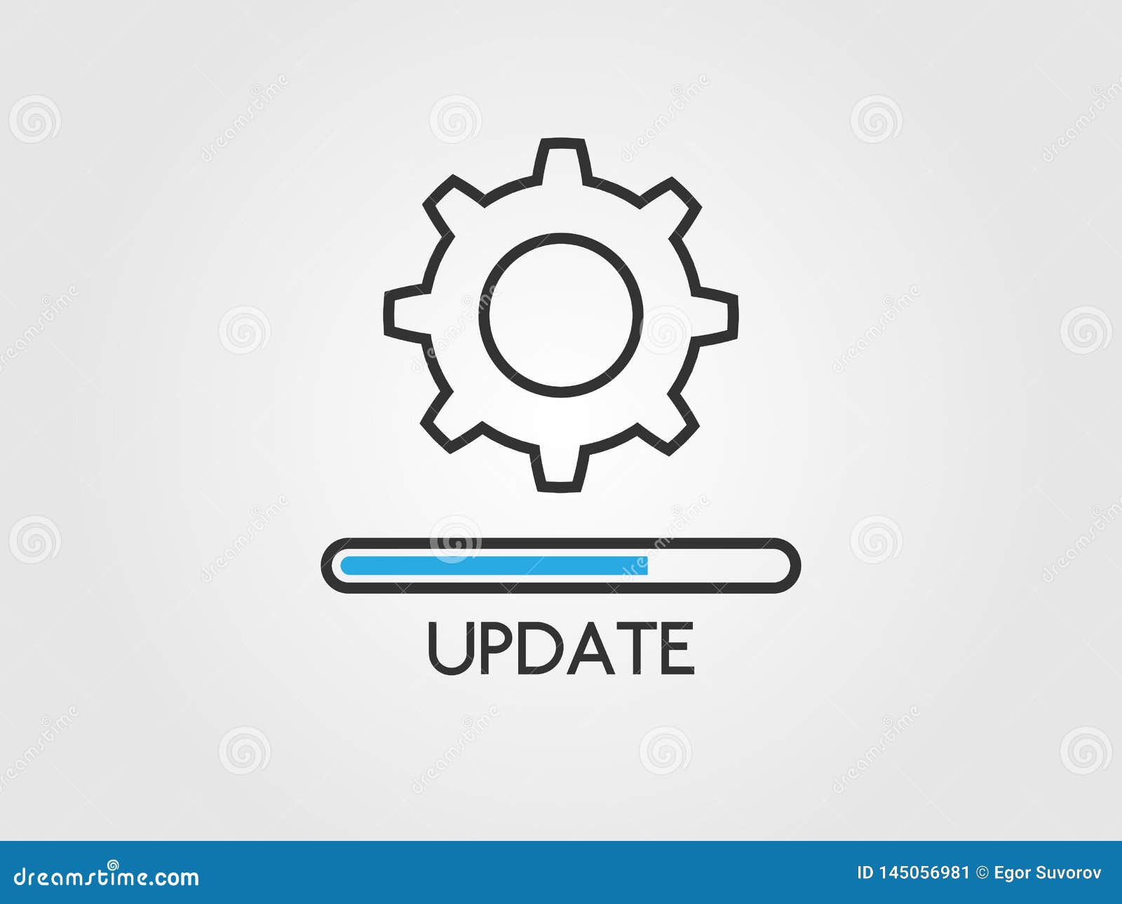 Update Software Concept Upgrade System Icon Application Status And Load Progress Bar In Flat