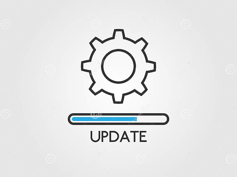 Update Software Concept. Upgrade System Icon. Application Status and ...