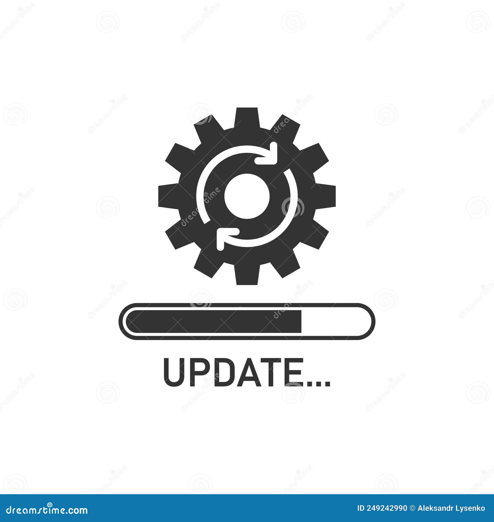 Update Software Icon in Flat Style. System Upgrade Notification Vector ...