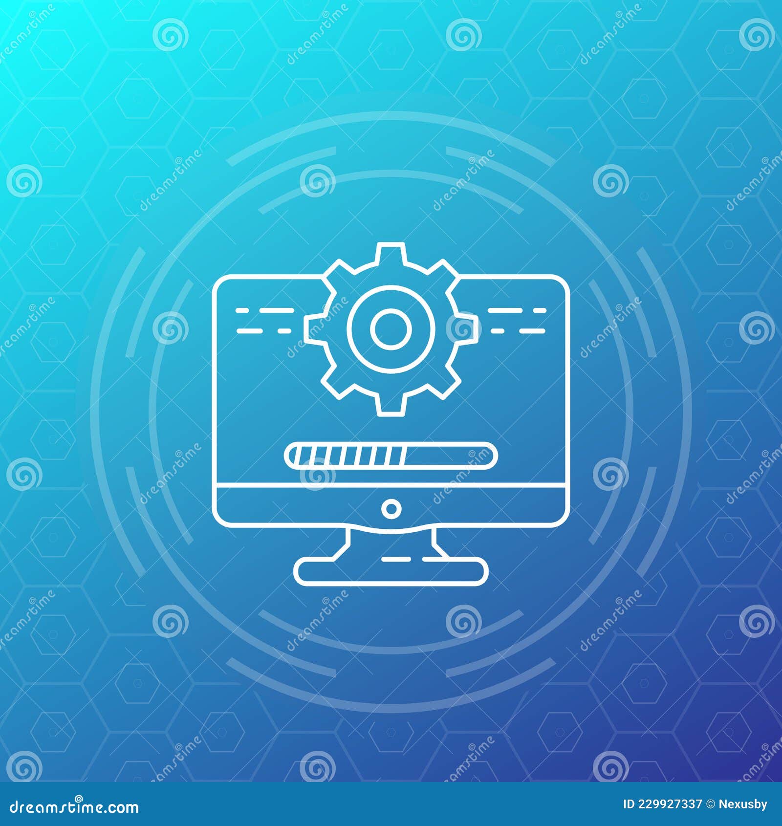 Update, Software Line Icon, Vector Design Stock Vector - Illustration ...