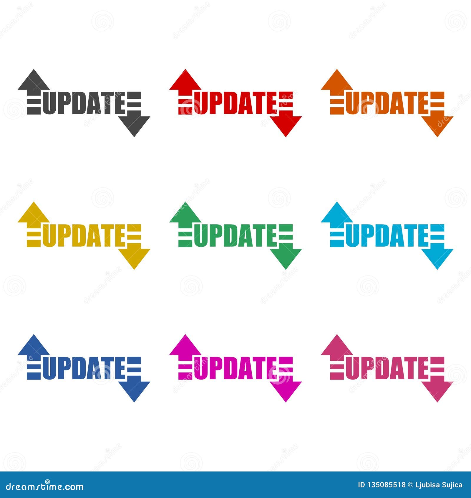 Update Software Sticker or Logo, Concept Meaning Replacing Program with ...