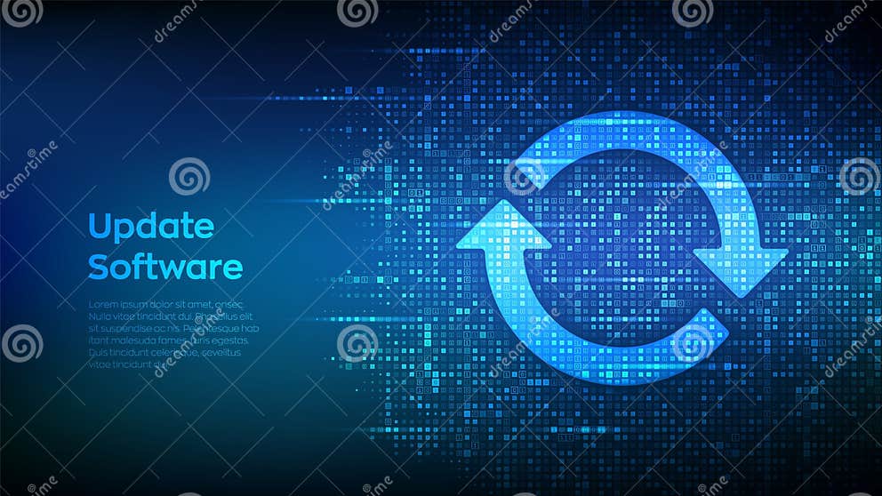 Update Software Upgrade Computer Program Version Concept Synchronization Icons Made With
