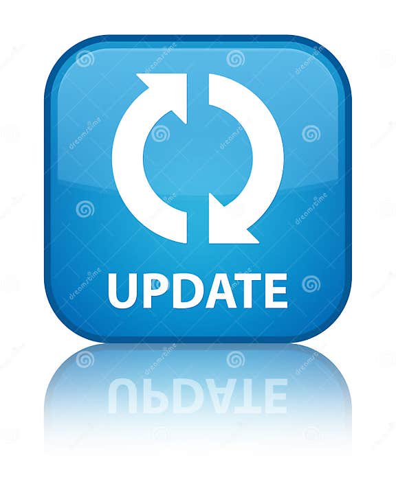 Update Special Cyan Blue Square Button Stock Illustration ...