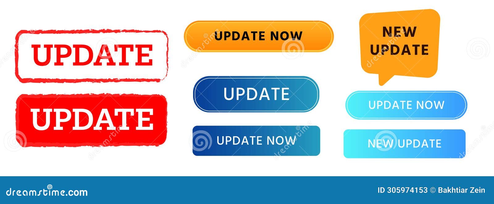Update Stamp Sticker Speech Bubble and Button Upgrade Version System ...