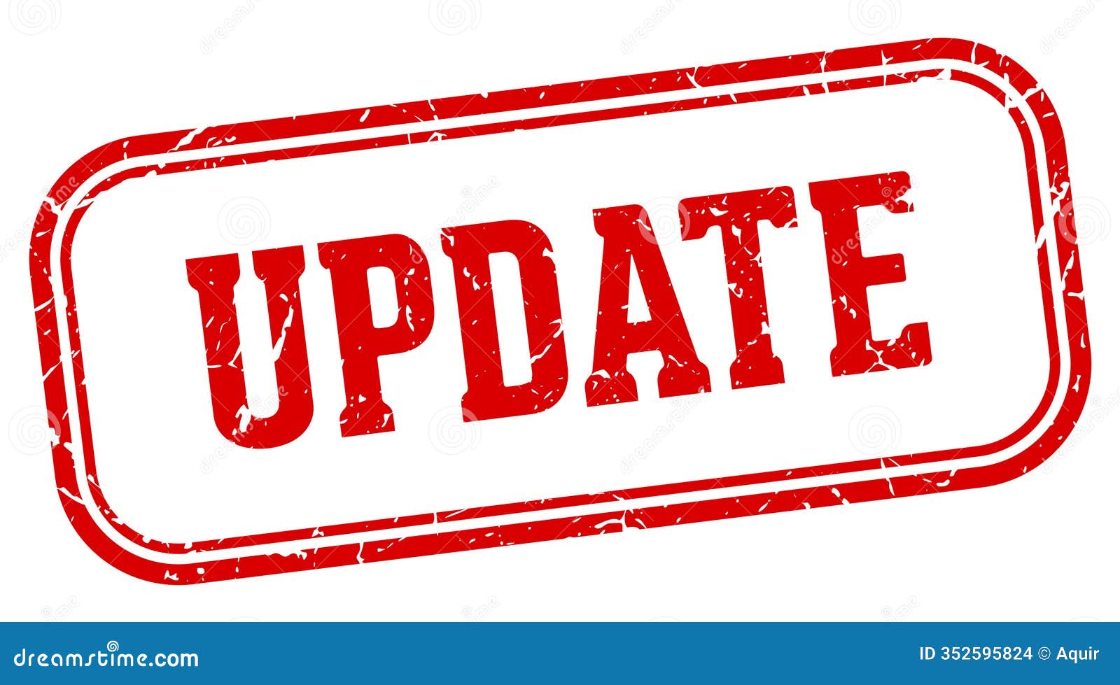 Update Stamp. Update Rectangular Stamp on White Background Stock Vector ...