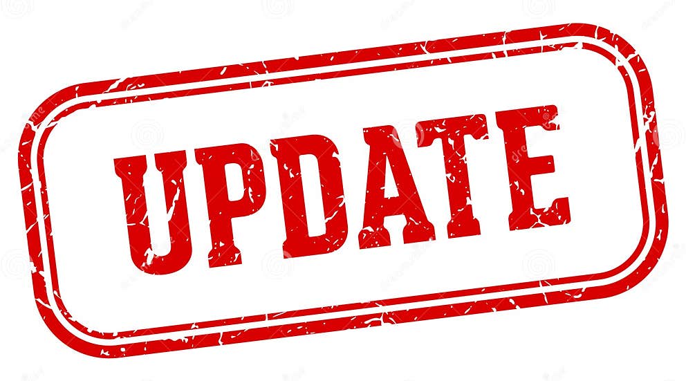 Update Stamp. Update Rectangular Stamp on White Background Stock Vector ...