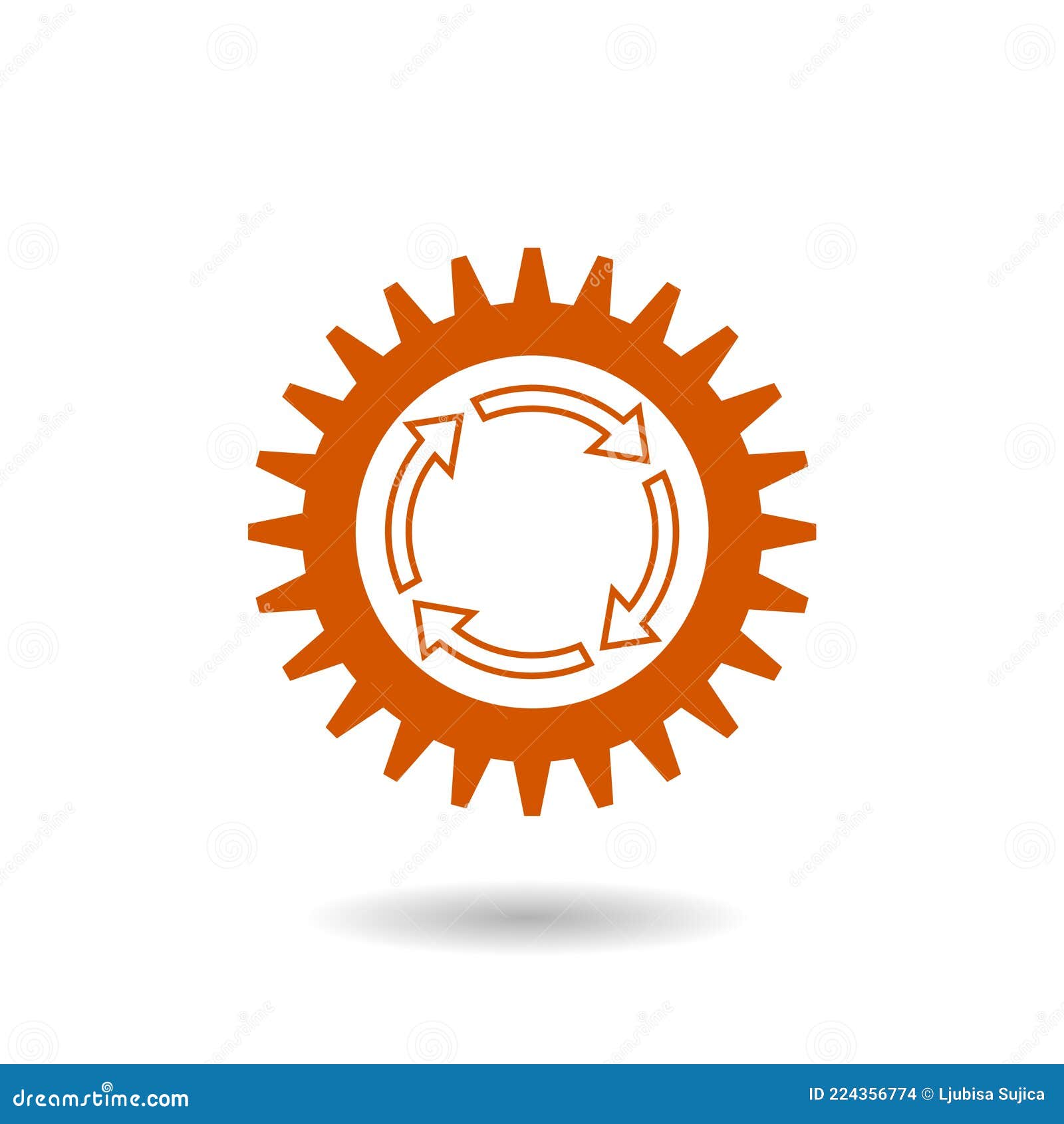 Update System Icon with Shadow Stock Vector - Illustration of computer ...