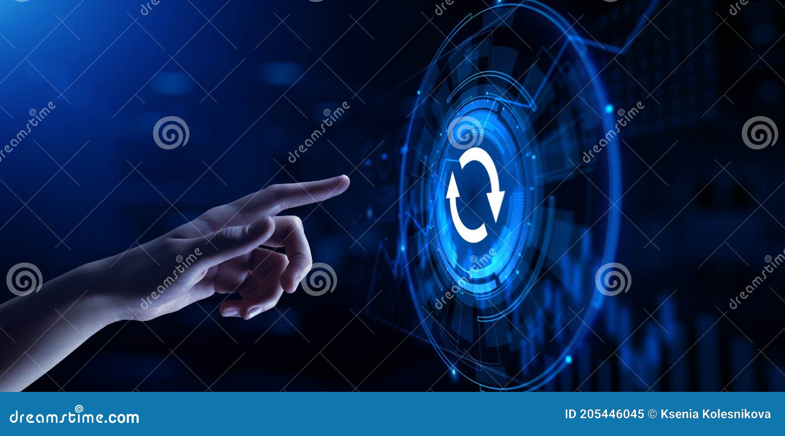 Update System Upgrade Software Version Technology Concept On Virtual ...