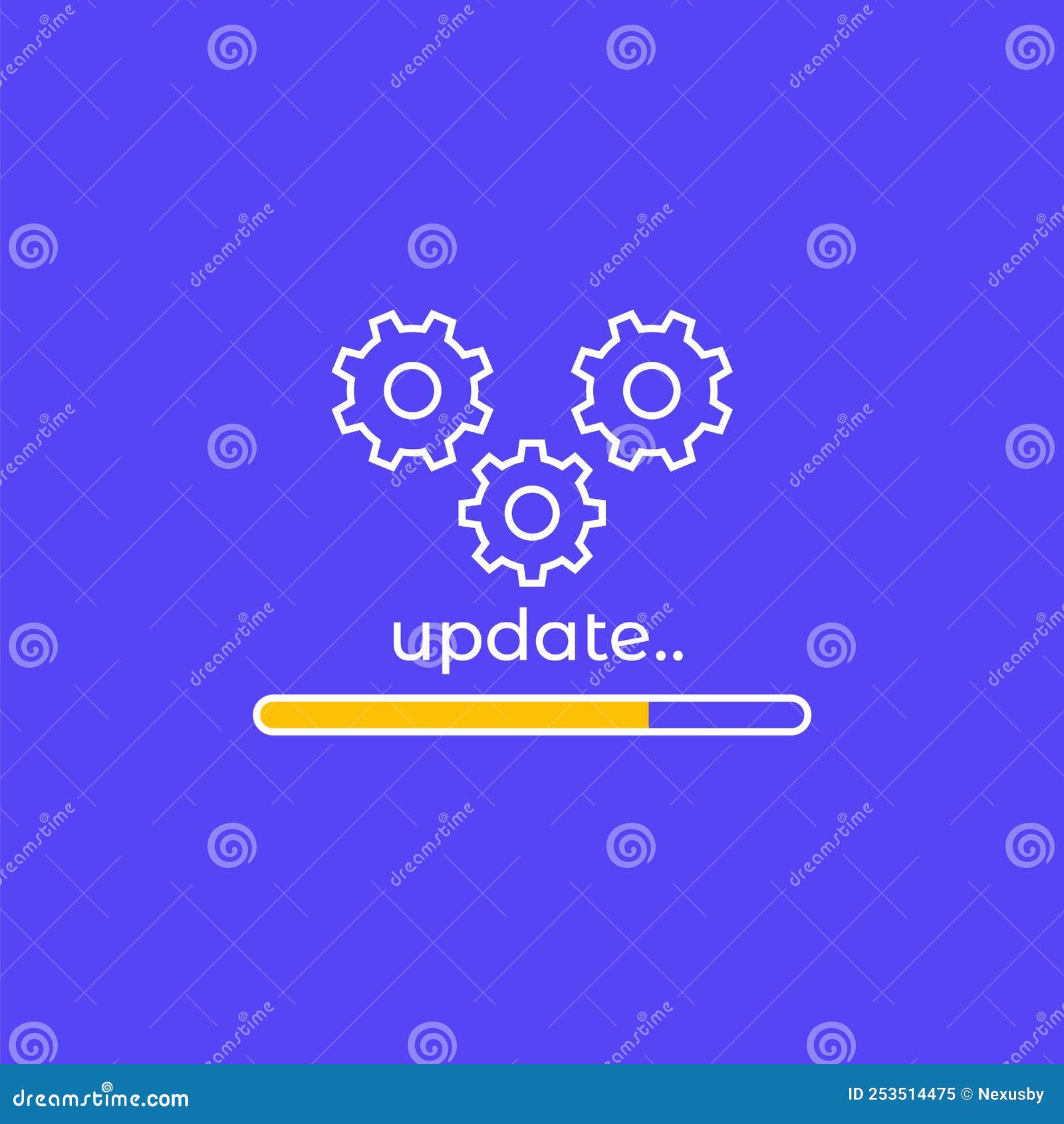 Update, System Upgrade Design with Progress Bar Stock Vector ...