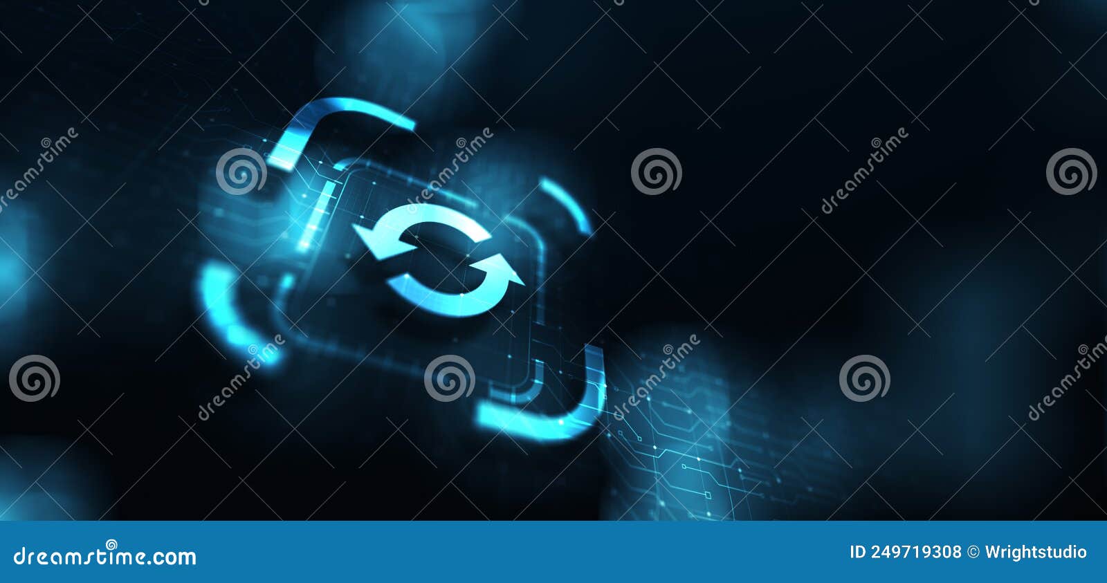 Update System Upgrade Software Version Technology Concept on Virtual ...