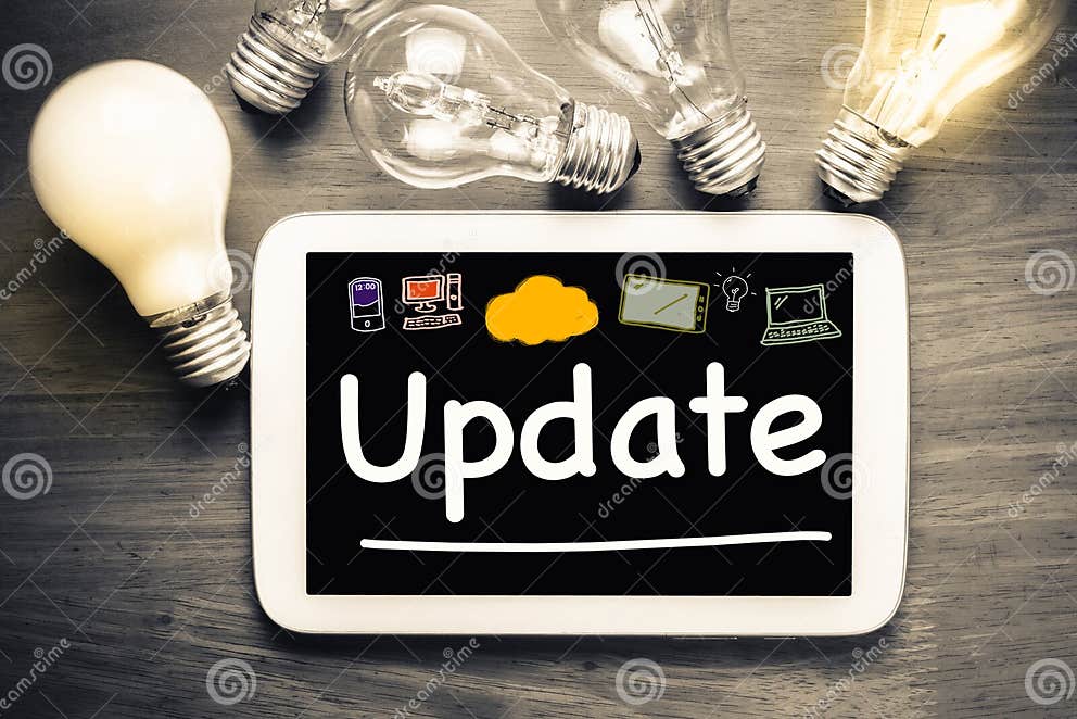 Update on Tablet stock image. Image of adjust, education - 101258743