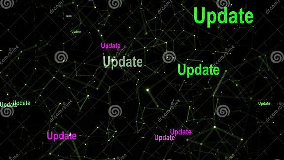 Update Text Against Network Background Stock Illustration ...
