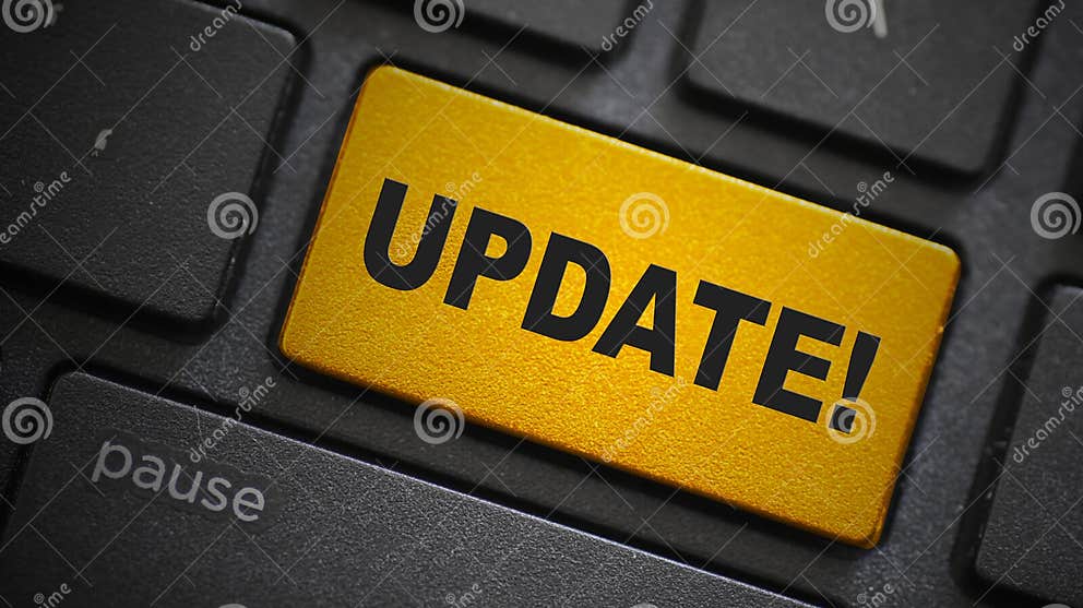 Update Text Button on Keyboard Stock Illustration - Illustration of ...