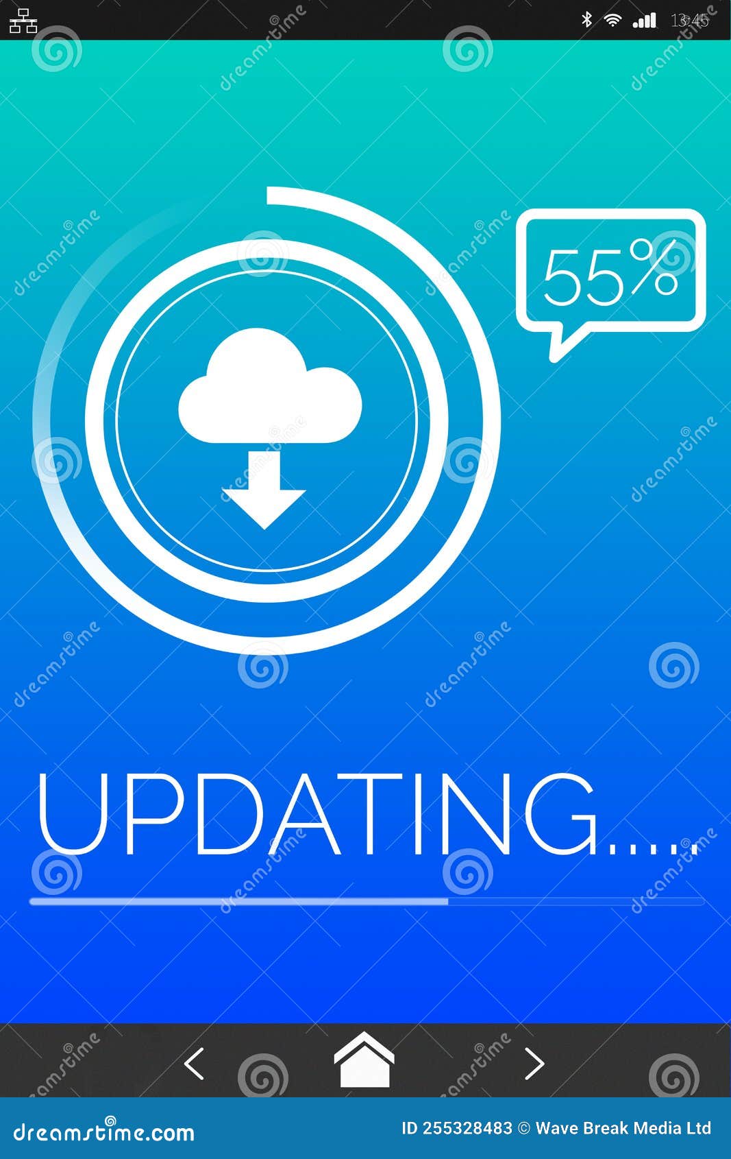 Update Text with Download Symbol Stock Illustration - Illustration of ...