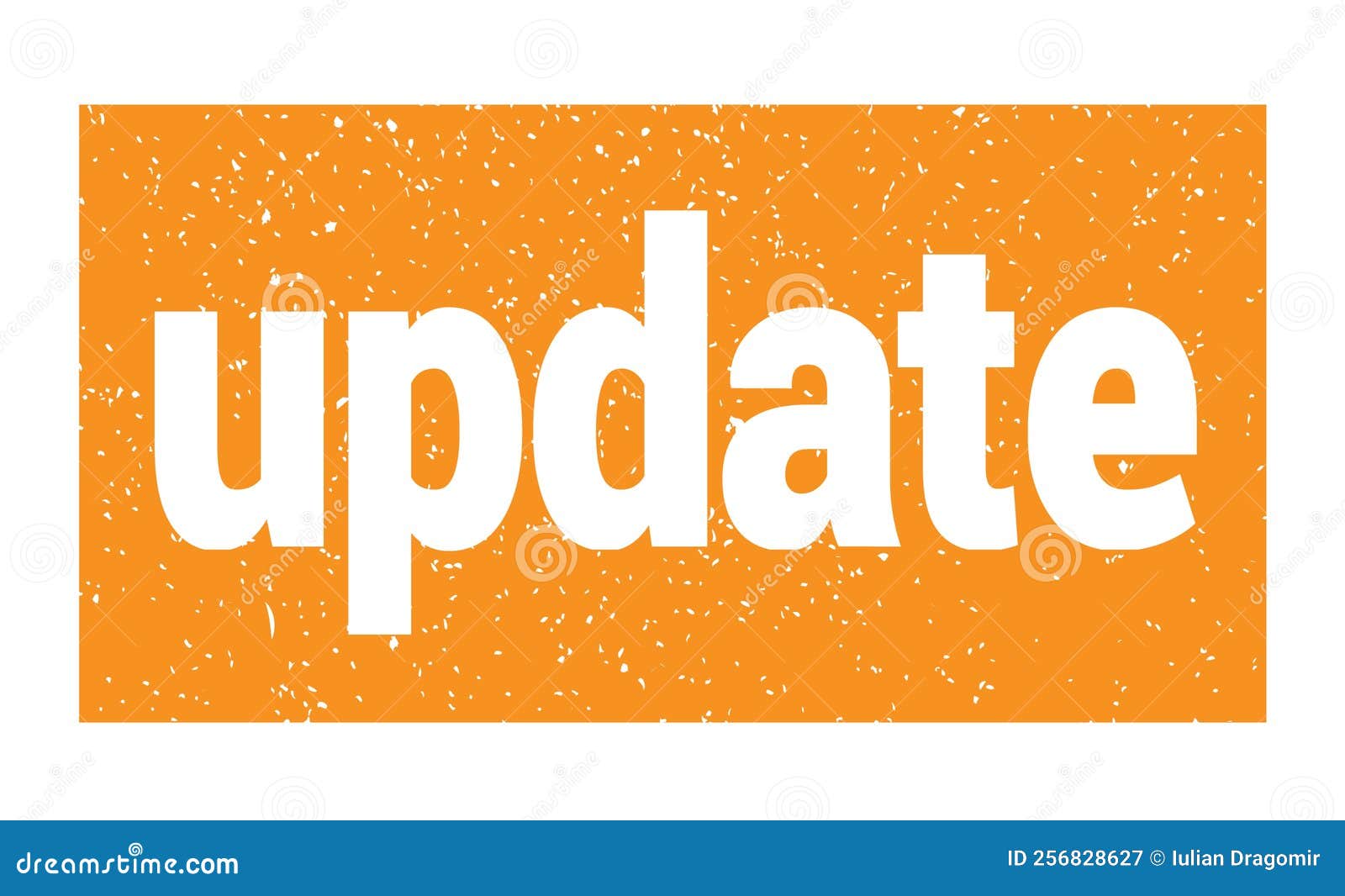 Update Text Written on Orange Stamp Sign Stock Illustration ...