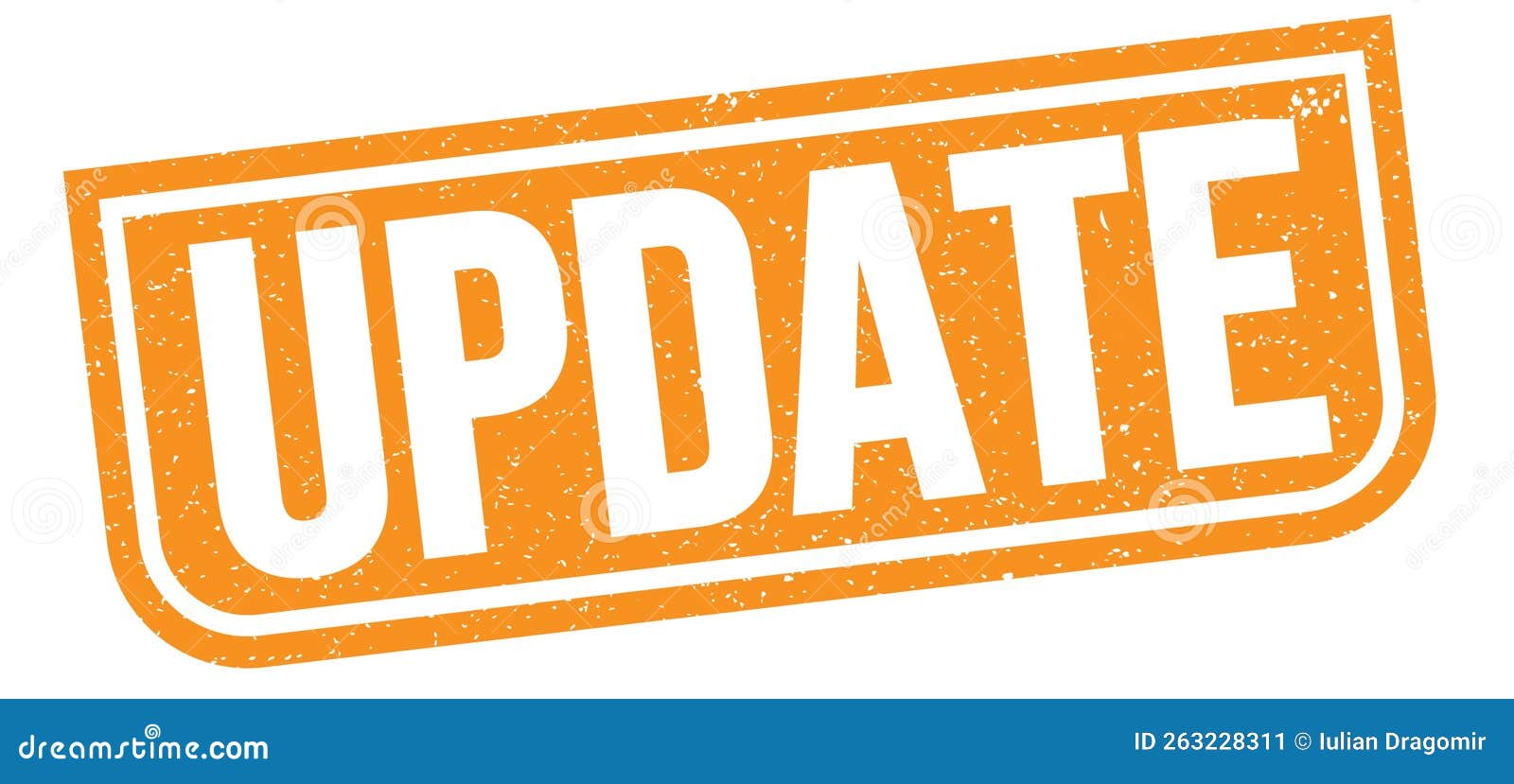 UPDATE Text Written on Orange Stamp Sign Stock Illustration ...