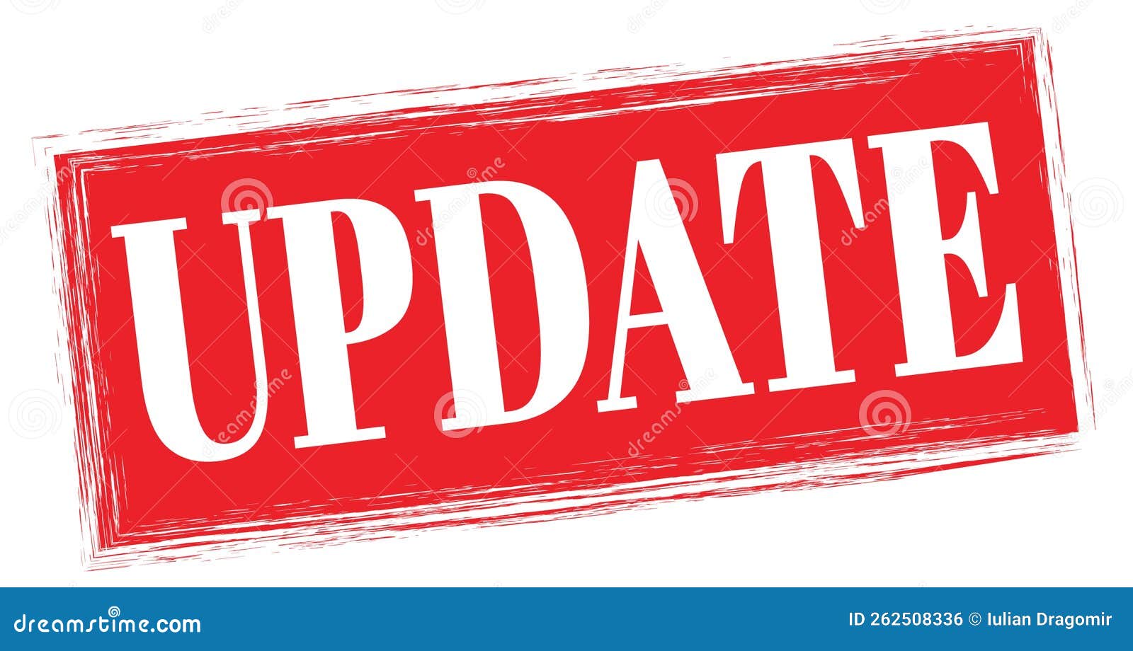 UPDATE Text Written on Red Stamp Sign Stock Illustration - Illustration ...