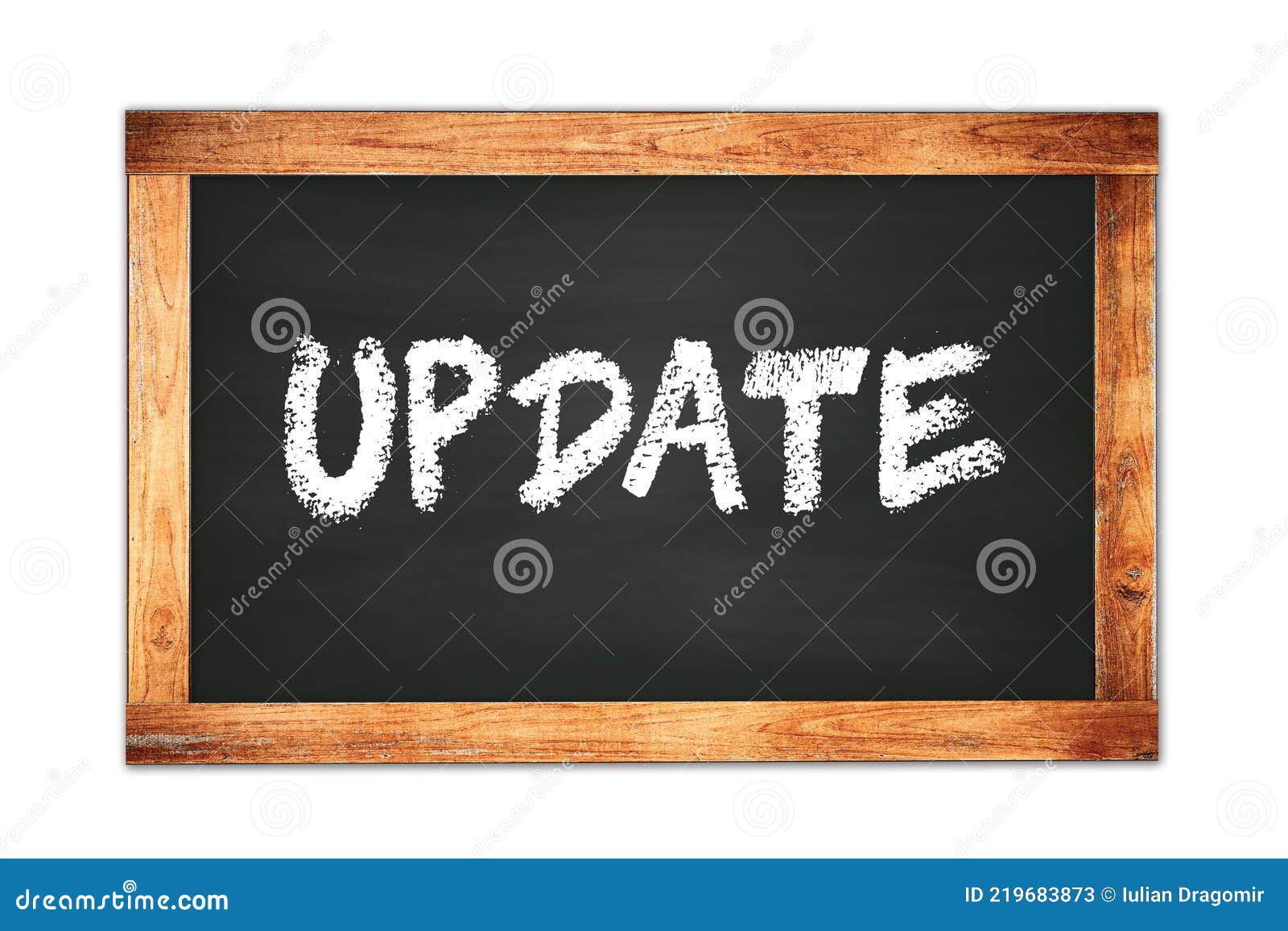 UPDATE Text Written on Wooden Frame School Blackboard Stock Image ...
