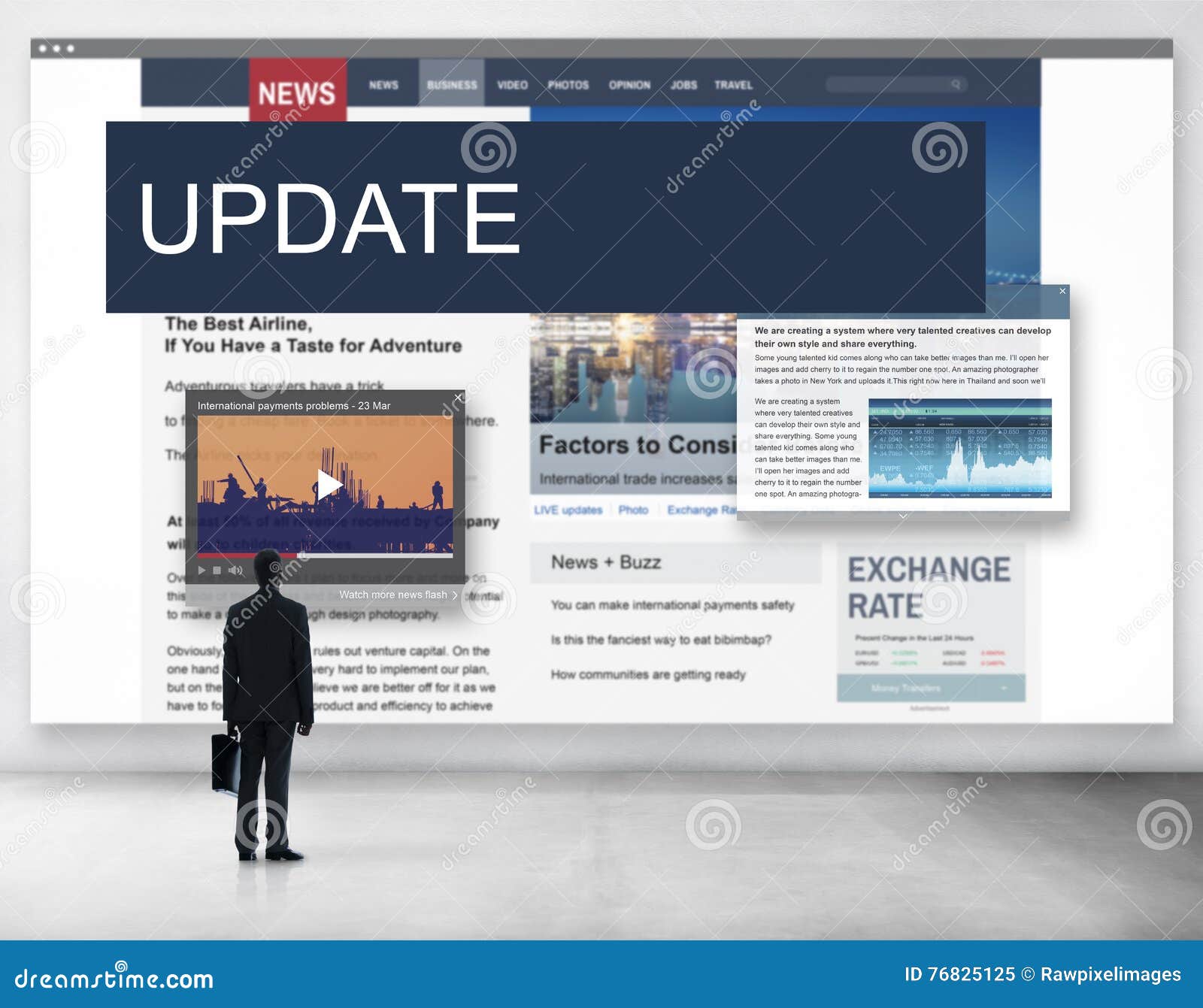 Update Trends Report News Flash Concept Stock Image - Image of business ...