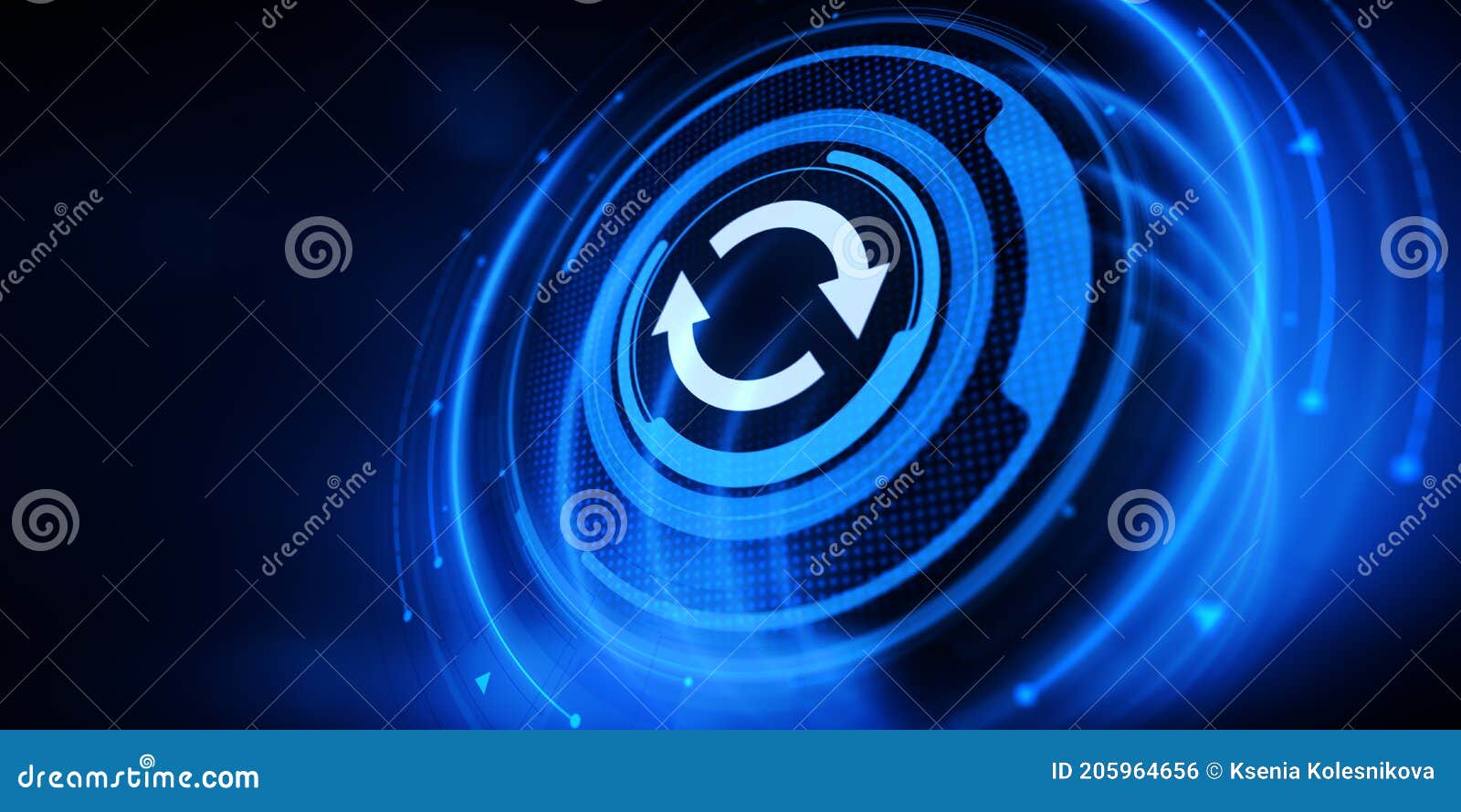 Update Upgrade System Application Version Sing on Virtual Screen. Stock ...